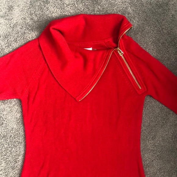 Calvin Klein | Dresses | Calvin Klein Asymmetrical Collar Sweater Dress ...